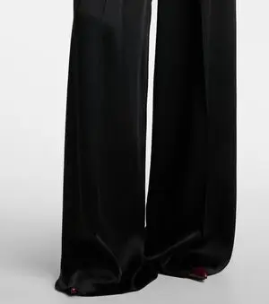 Max Mara Vespa Cutout Satin Jumpsuit - Black