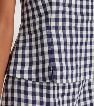 Posse Sadie Gingham Linen Top