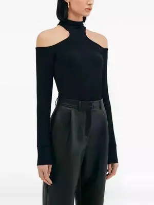 MARCELLA Teagan Cut-out Turtleneck Top