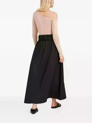 MARCELLA Raven Elasticated-waistband Maxi Skirt