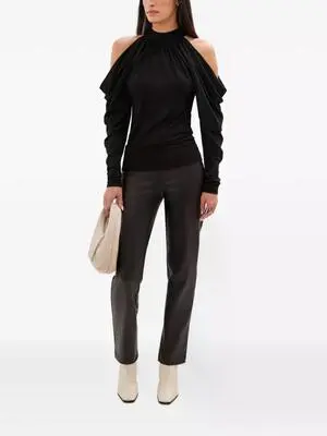 MARCELLA Perry Cold-shoulder Draped Top
