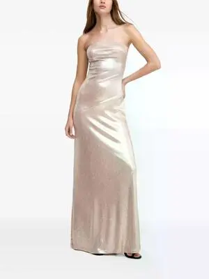 MARCELLA Ciel Strapless Seam Maxi Dress - Neutrals
