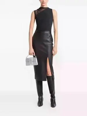 MARCELLA Carly Side-slit Midi Skirt