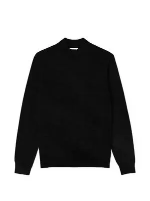 Sandro Wool High Neck Sweater - Black