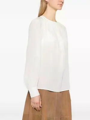 Max Mara Long-sleeve Sheer Blouse - White