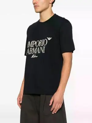 Emporio Armani Logo-embroidered T-shirt
