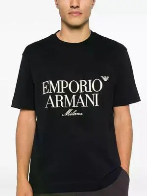 Emporio Armani Logo-embroidered T-shirt