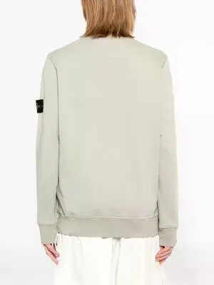 Stone Island Logo Patch Crewneck Sweatshirt - Green
