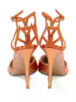 GIANVITO ROSSI Crystal Embellished Stiletto Sandals
