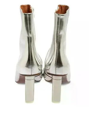 Vetements Metallic Leather Ankle Boots