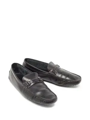 TOD'S Leather Loafers With Buckle Detail