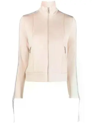 Fendi Logo-tape Zip-up Sweatshirt - Neutrals