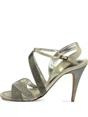 Rene Caovilla 105mm Crystal-embellished Sandals - Silver