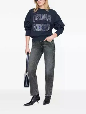 ANINE BING Crew Neck Sweatshirt - Blue