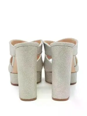 Casadei Glitter Platform Sandals