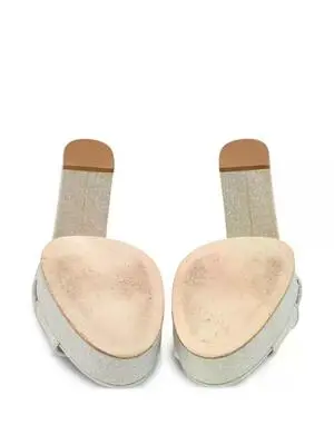 Casadei Glitter Platform Sandals