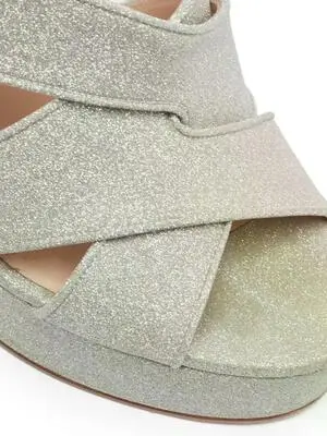 Casadei Glitter Platform Sandals