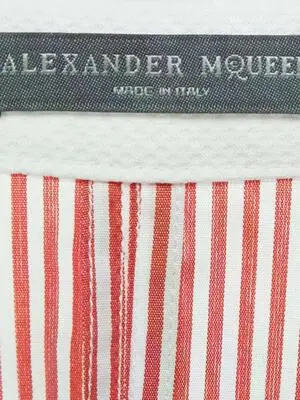 Alexander McQueen Cotton Striped High-low Hem Dress