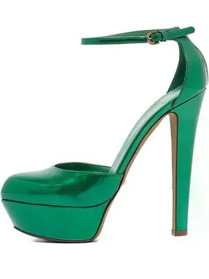 SERGIO ROSSI Patent Leather Heeled Sandals