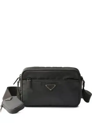 Prada Zip Pouch Woven Strap Shoulder Bag