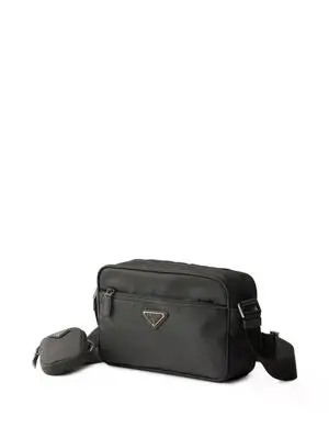 Prada Zip Pouch Woven Strap Shoulder Bag