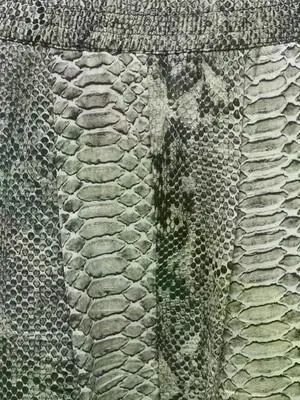 Stella McCartney Snakeskin Print Silk Elasticated Waistband Trousers