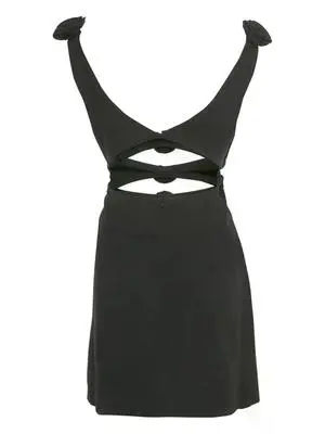 Magda Butrym Floral Appliqué Cut-out Mini Dress