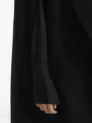 VESTIAIRE D'UN OISEAU LIBRE Collared Slit Cape - Black