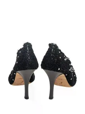 Rene Caovilla 100mm Crystal-embellished Lace Pumps