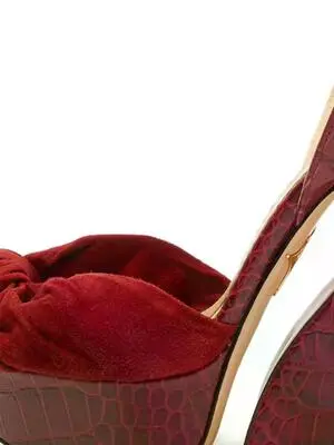 CHARLOTTE OLYMPIA 140mm Crocodile-embossed Platform Sandals