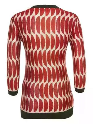 Marni Knitted Sheer Sweater With Geometric Pattern