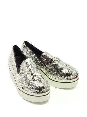 Stella McCartney Sequined Platform Slip-on Sneakers