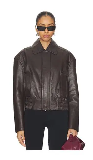 A.L.C. Otto Leather Jacket - Brown