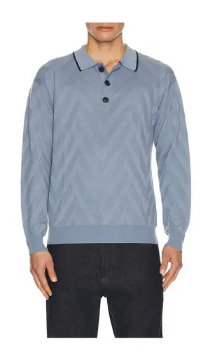 Scotch & Soda Structure Long Sleeve Polo In . Also