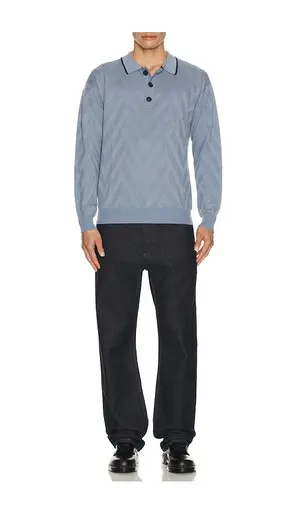 Scotch & Soda Structure Long Sleeve Polo In . Also