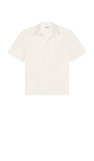 Simkhai Conrad Short Sleeve Shirt In . Also - White