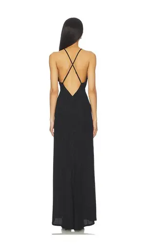 Nbd Tracy Gown With Plunging Neckline And Slit