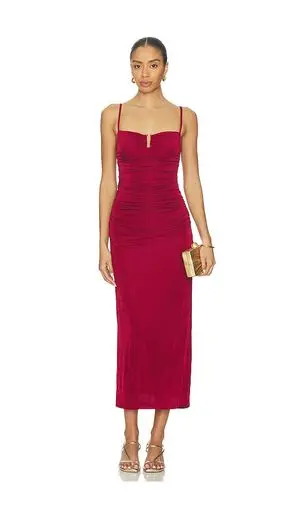 Minkpink Maya Midi Dress - Wine