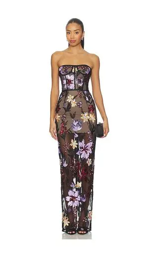 BRONX BANCO Dahlia Maxi Dress In . Also - Purple