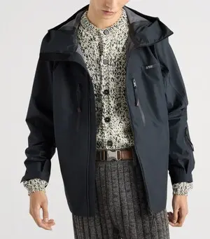 Prada Technical Fabric Hooded Jacket - Black