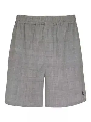 Balmain Prince Of Wales Pattern Wool Shorts - Grey
