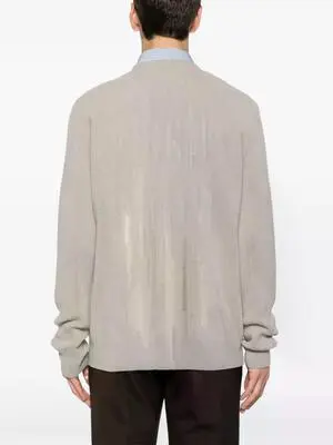 HOSIO Crew Neck Ribbed Knit Sweater