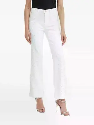 Guess Rhinestone Embellished Flared Jeans