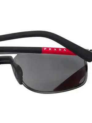 Prada Linea Rossa Pilot-frame Sunglasses - Black