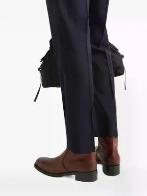 Prada 40mm Zip Leather Boots