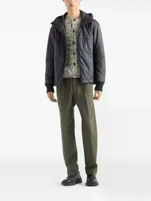 Prada Zip-up Hooded Jacket - Grey