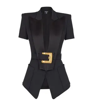 Balmain Virgin Wool Smoking Jacket - Black