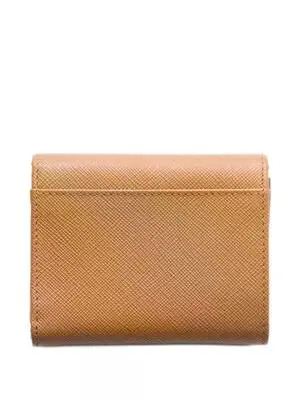 Prada Triangle-logo Saffiano Leather Wallet - Neutrals