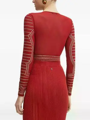 MARCIANO Studded V-neck Bodysuit
