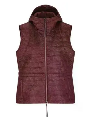 Fendi Hooded Quilted Gilet - Red